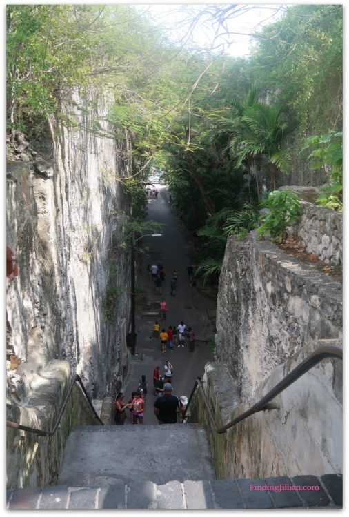 Exploring the Queen's Staircase in Nassau, Bahamas